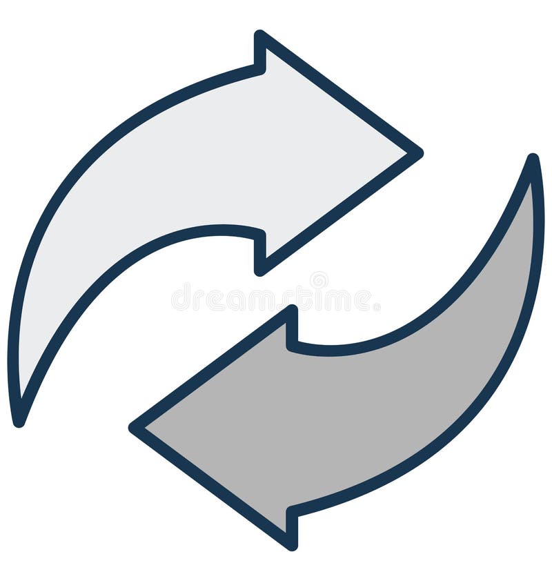 Recycle, Redo Isolated Vector Icon Can Be Easily Modified or Edit Stock ...
