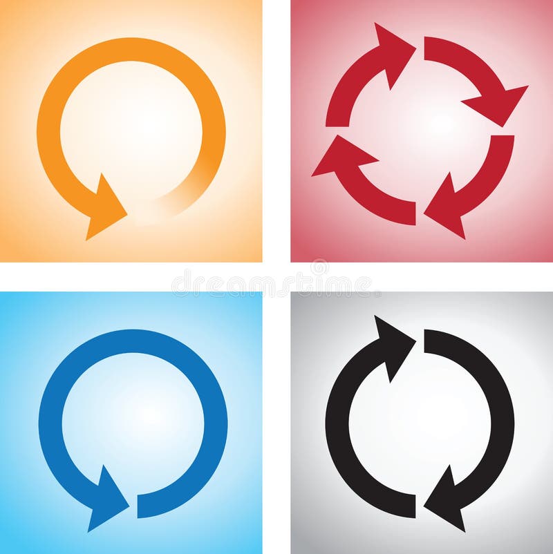 Recycle or Reload Page Icons Stock Vector - Illustration of renewal ...