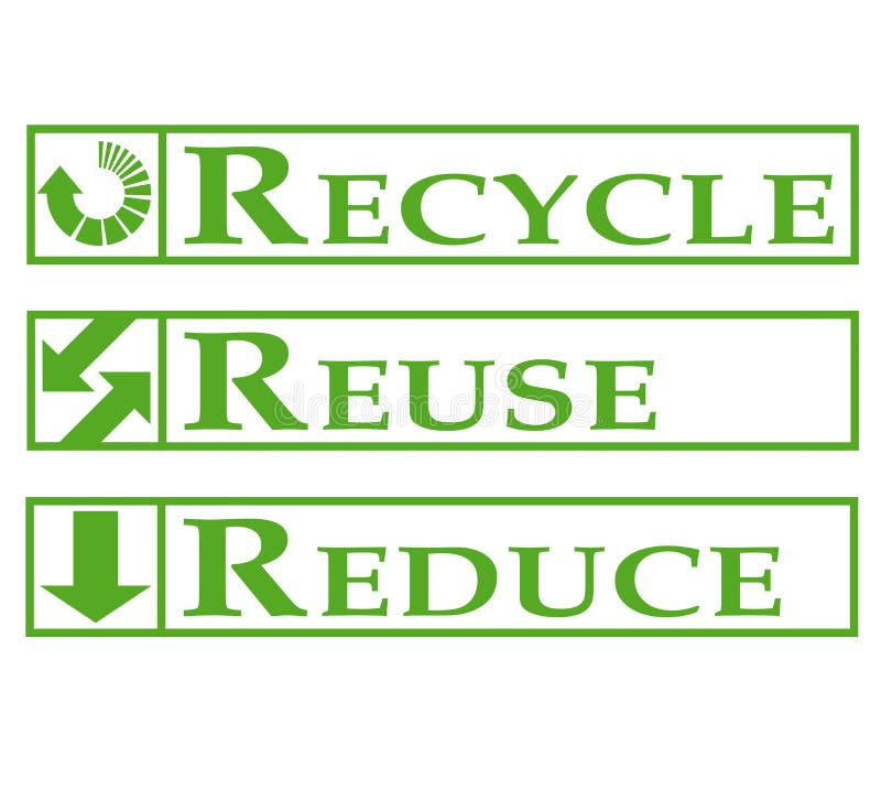 Recycle, Reuse, Reduce stock illustration. Illustration of arrow - 83506532