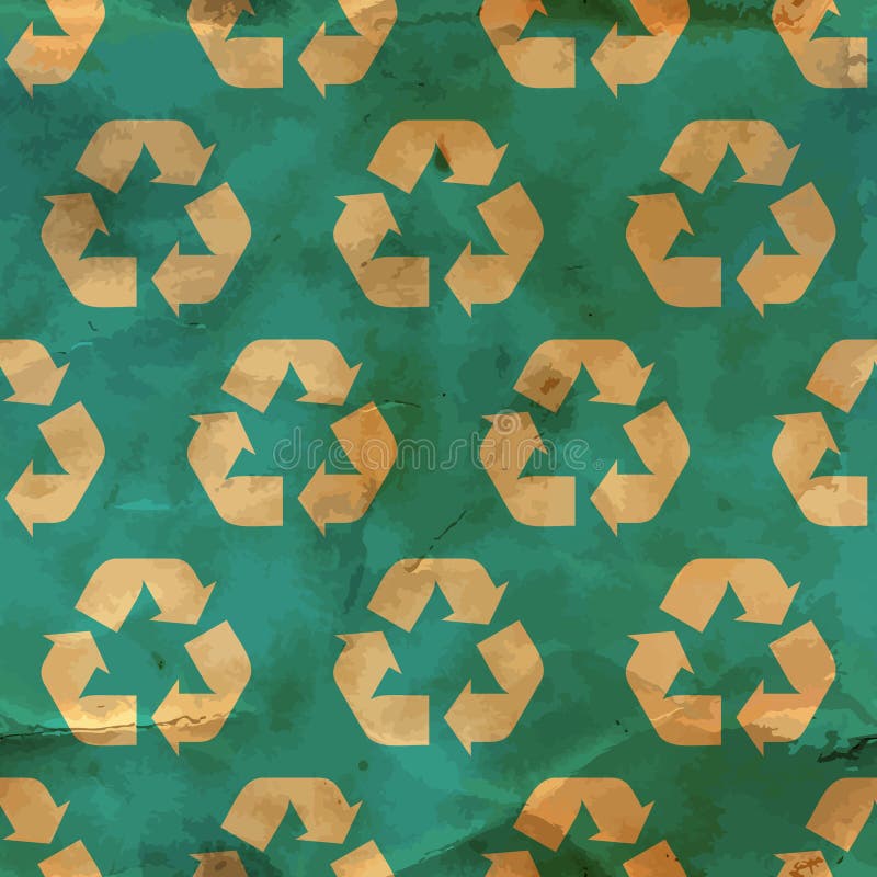 Recycle. Seamless pattern. stock vector. Illustration of nature - 34669410