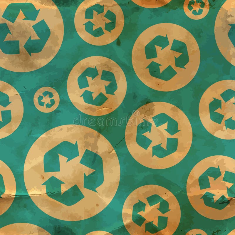 Recycle. Seamless pattern. stock vector. Illustration of business ...