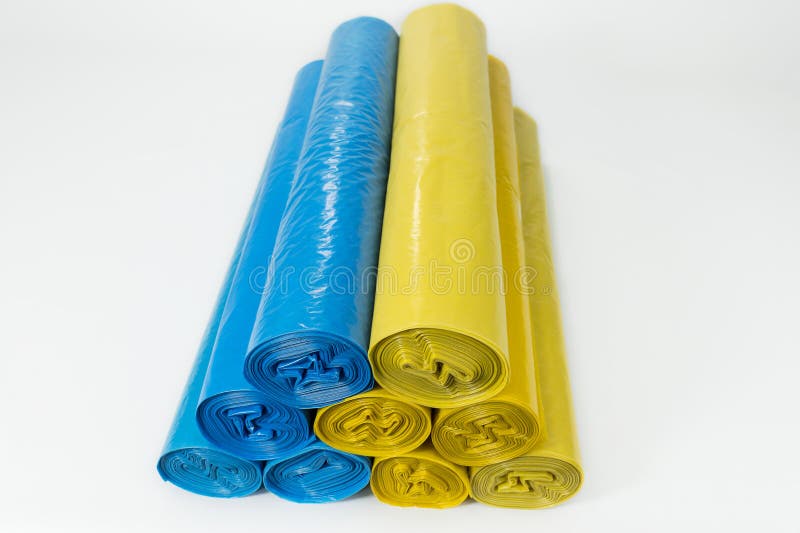 Recycle Separation Bags for Paper and Plastic Stock Image - Image of ...