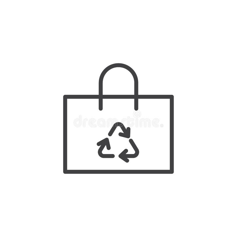 Recycle Shopping Bag Line Icon Stock Vector - Illustration of shopping ... Recycle Shopping Bag Line Icon Stock Vector - Illustration of shopping ...
