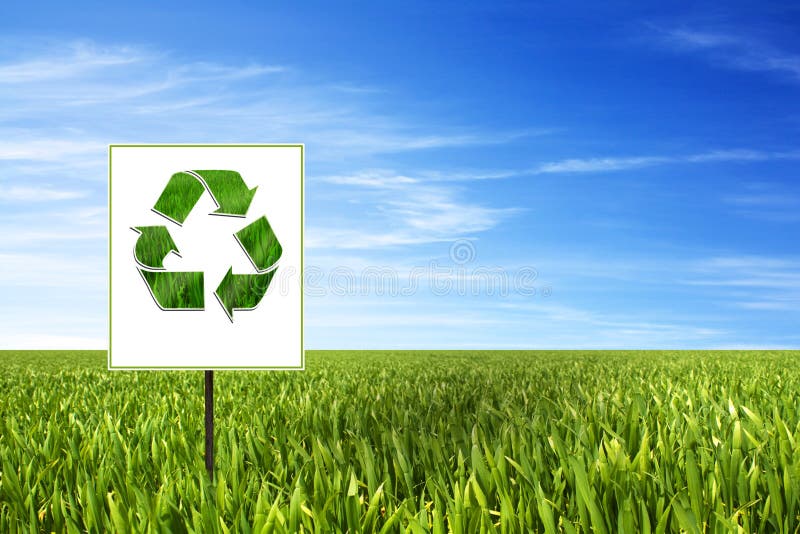 Recycle sign stock illustration. Illustration of cloudy - 14774371