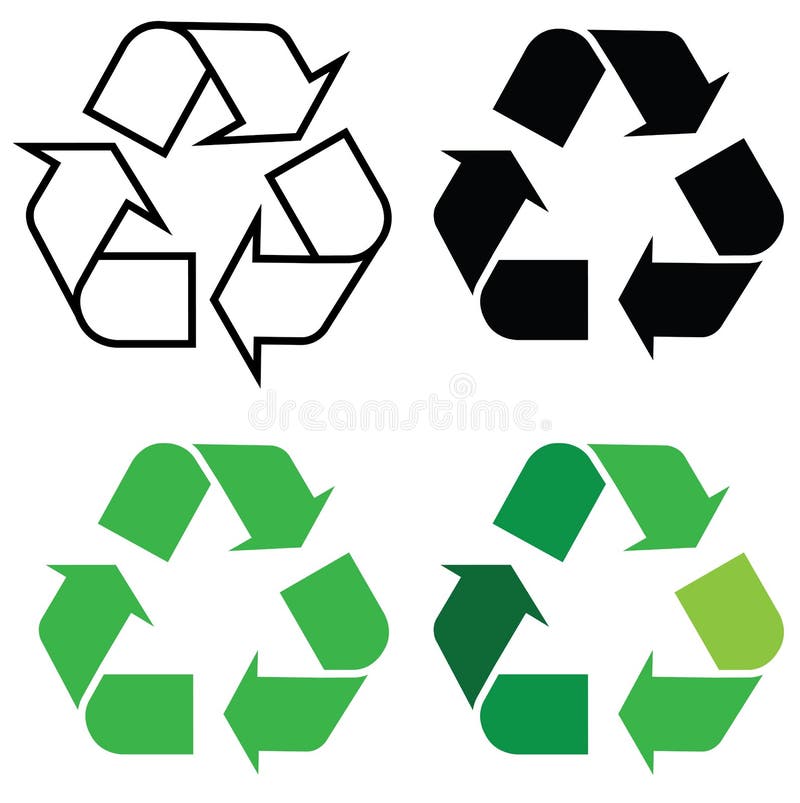 Recycle sign stock vector. Illustration of garbage, conservation - 23041402