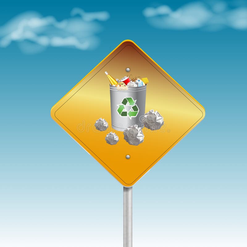 Recycle sign stock illustration. Illustration of icon - 33541531