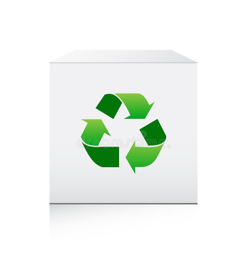 Recycle sign on box stock vector. Illustration of design - 28362361