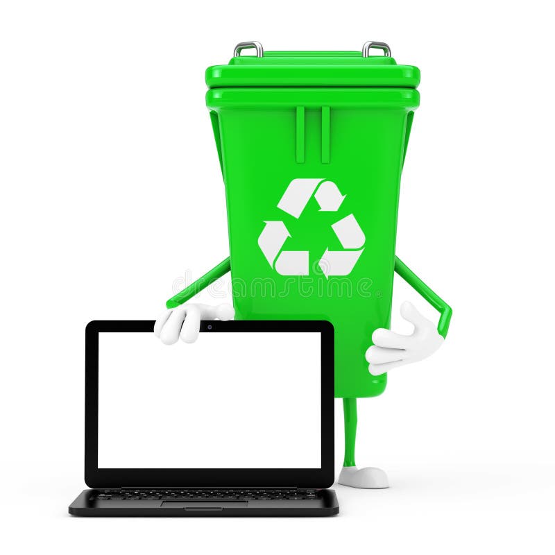 Recycle laptop stock vector. Illustration of reuse, electric - 42618732