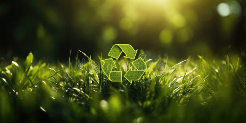 Recycle Sign. Green Triangular Eco Recycle Concept Stock Illustration ...