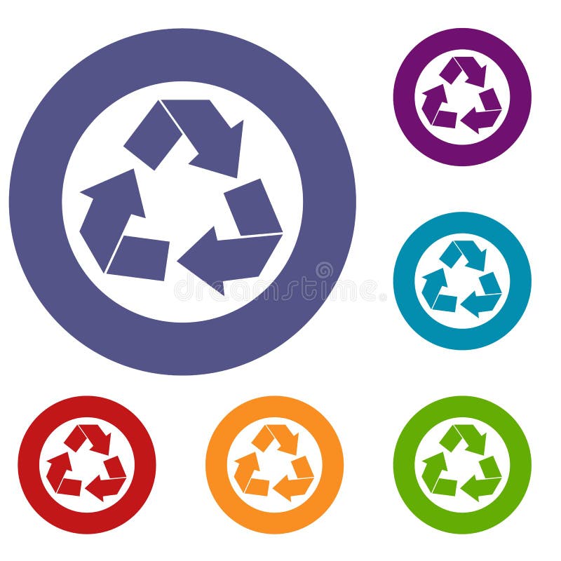 Recycle Symbol Red Isolated On White Background, Red Ecology Icon Sign ...