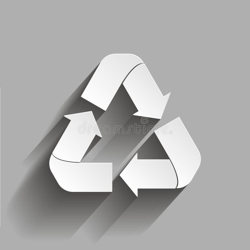 Recycle Set Sign Isolated. Flat Icon Stock Vector - Illustration of ...