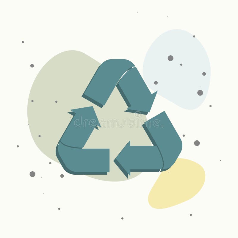 Recycle Set Sign Isolated. Flat Icon Stock Vector - Illustration of ...