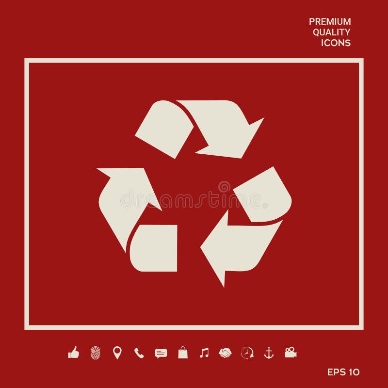 Recycle Sign Isolated on White Background. Environment Icon Stock ...