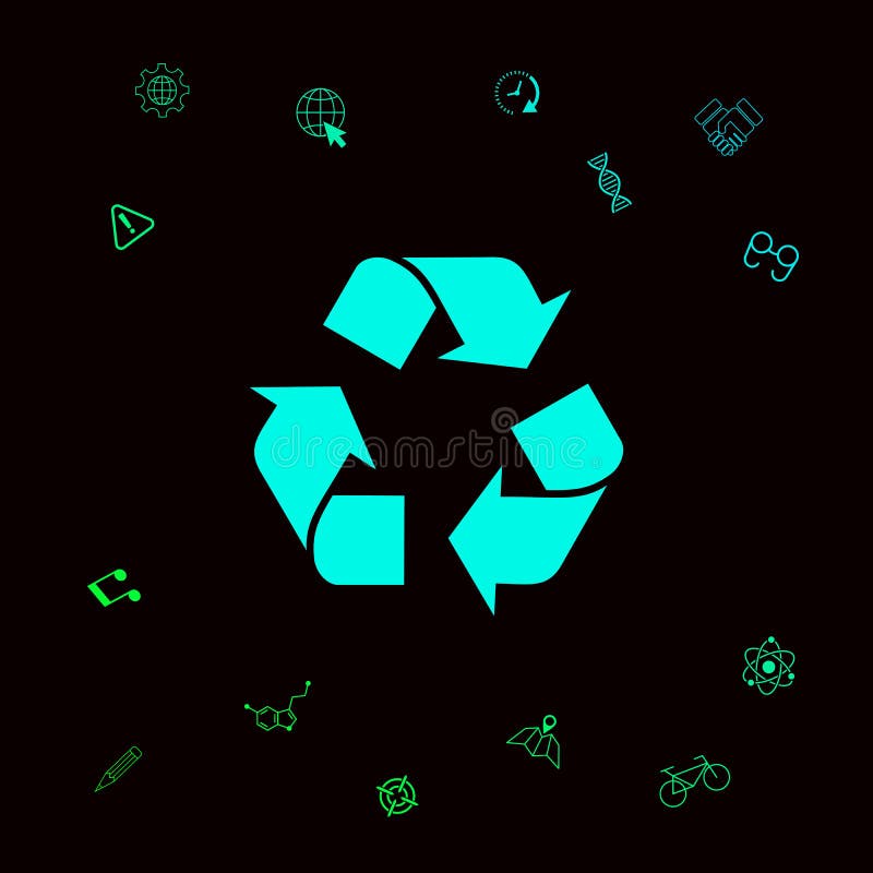 Recycle Sign Isolated on White Background. Environment Icon Stock ...