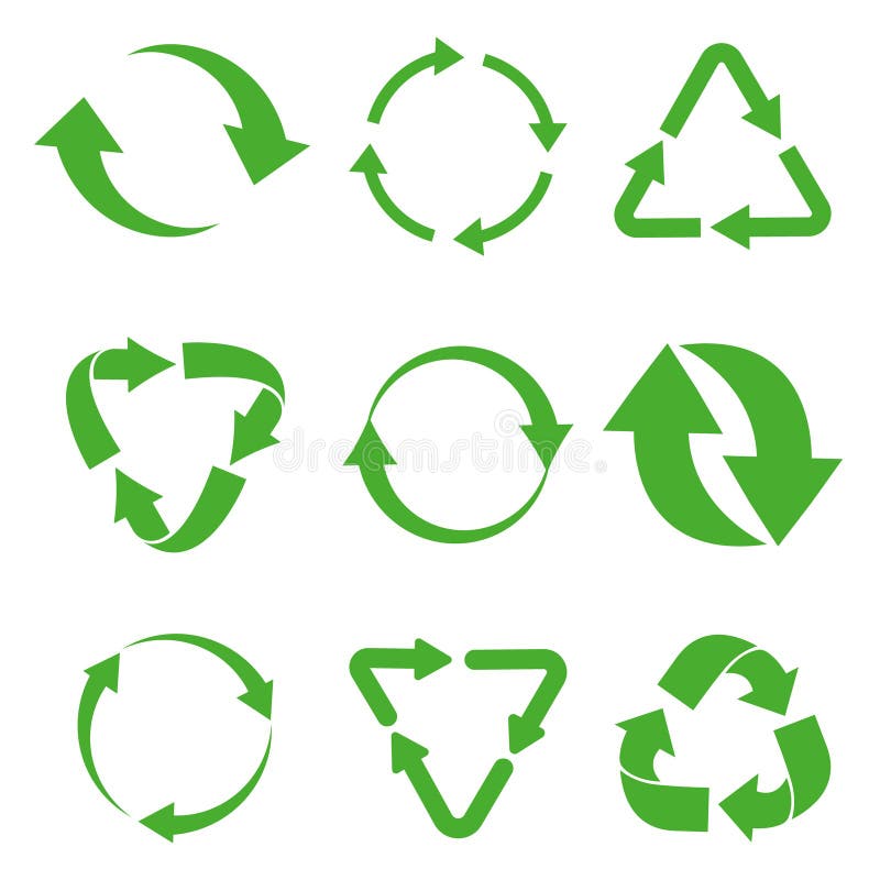 Recycle Sign or Symbol. Recycle Vector Icons Stock Vector ...