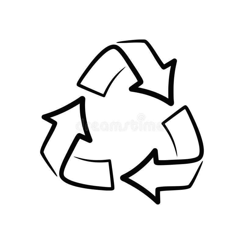 Recycle Sign Symbol Vector Illustration Stock Vector - Illustration of ...