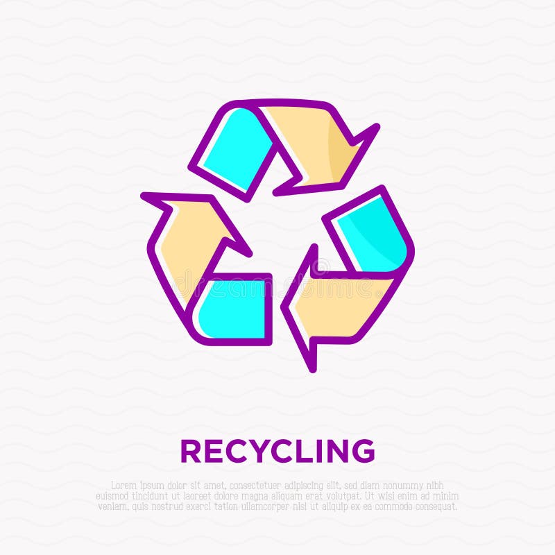 Recycle Sign: Three Arrows in Circle Stock Vector - Illustration of ...