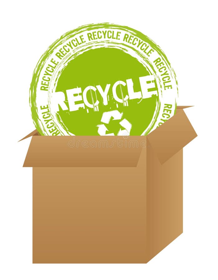 Cardboard Box Recycle Symbol Stock Vector - Illustration of ...