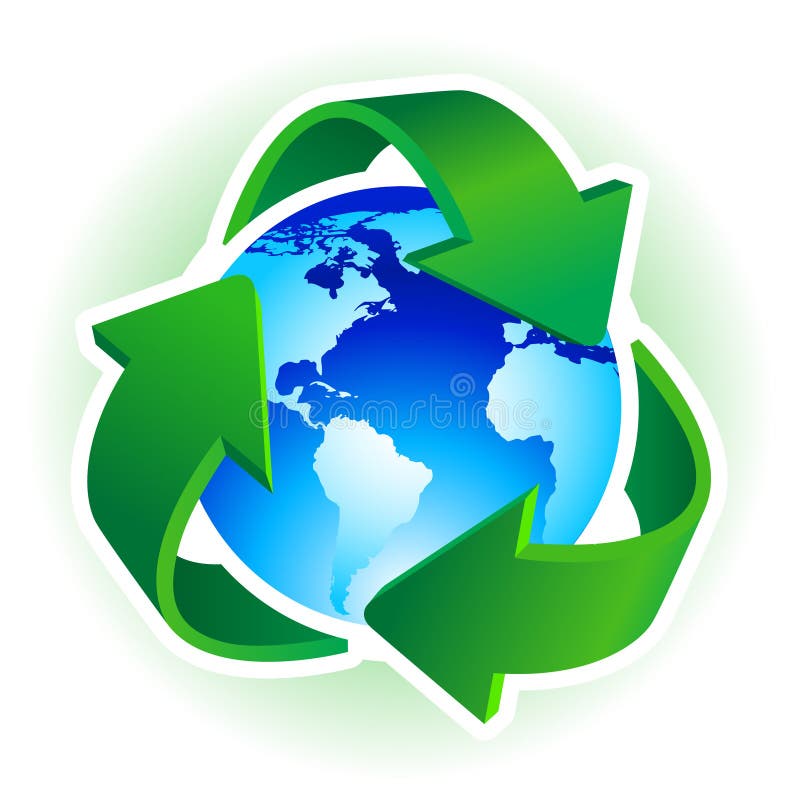 Earth recycle symbol stock illustration. Illustration of environment ...