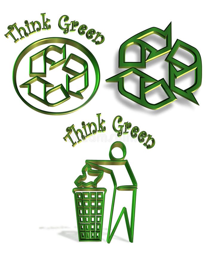 Recycle symbol 3 icons stock illustration. Illustration of conserving ...