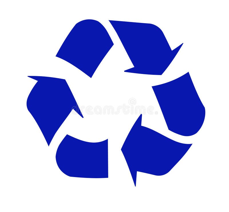 Blue Recycle symbol stock illustration. Illustration of symbol - 2647146