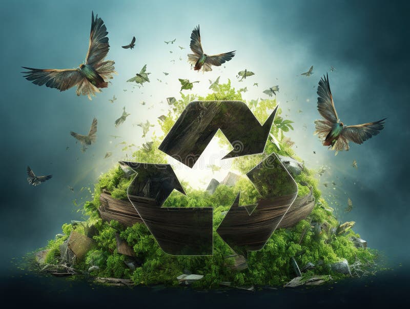 Recycle symbol stock illustration. Illustration of nature - 294988759