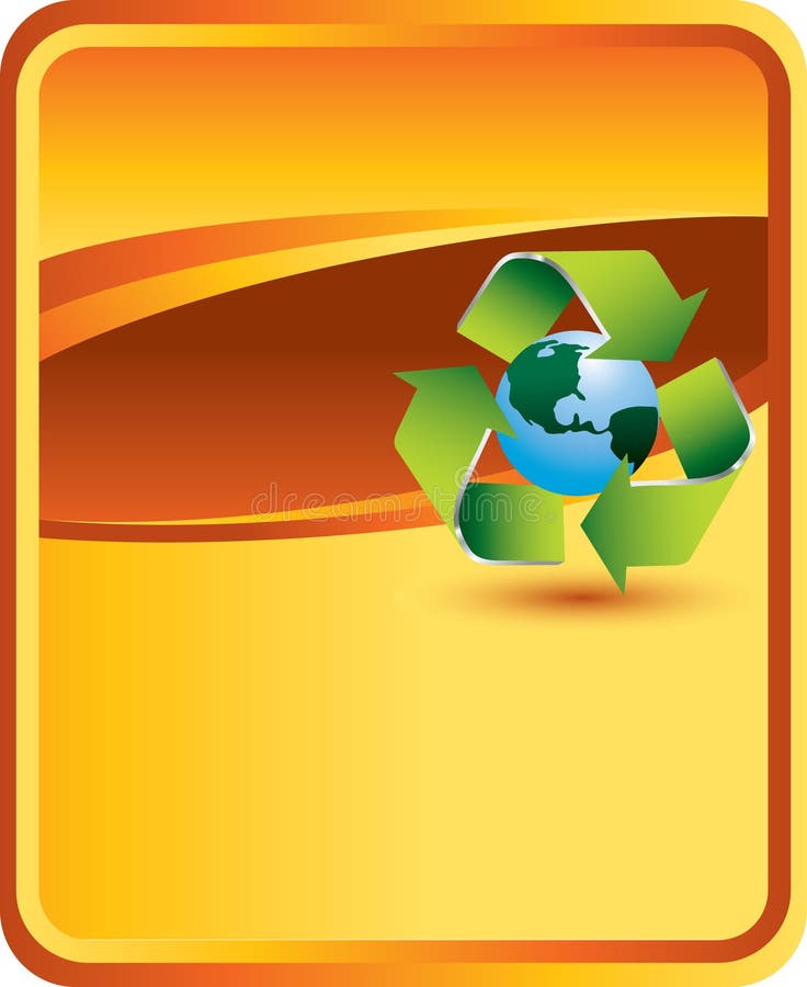 Orange recycle symbol stock vector. Illustration of graphic - 5384767