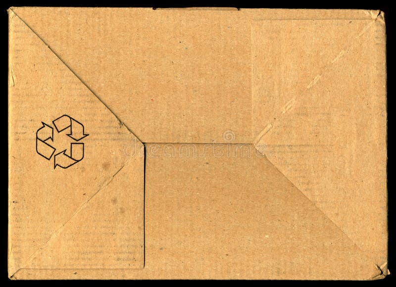 Recycle Symbol on Cardboard Stock Image - Image of sign, recycling ...