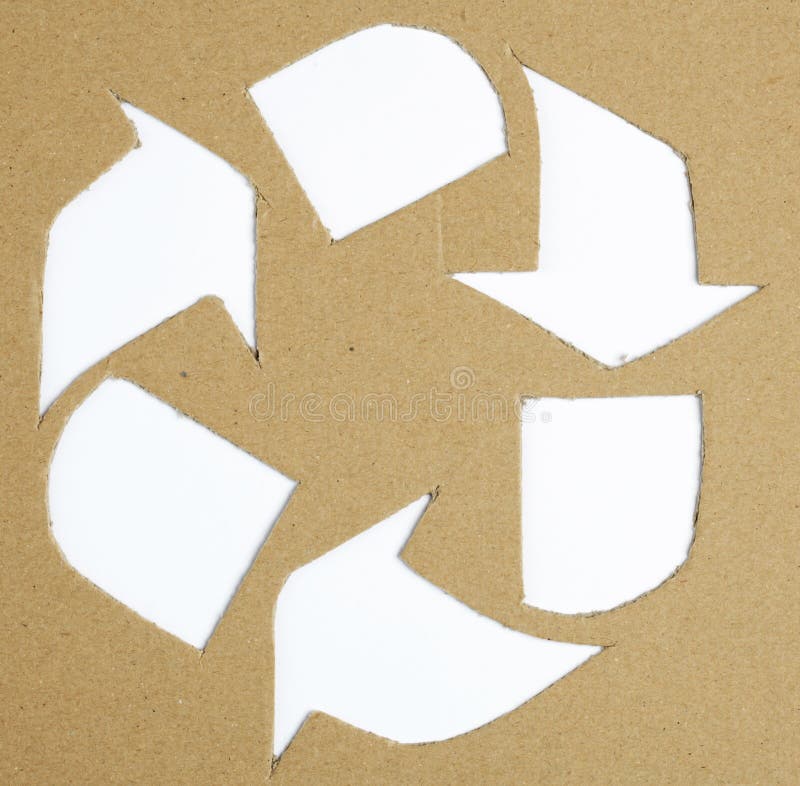 Recycle symbol stock photo. Image of brown, factory, recycle - 37241640