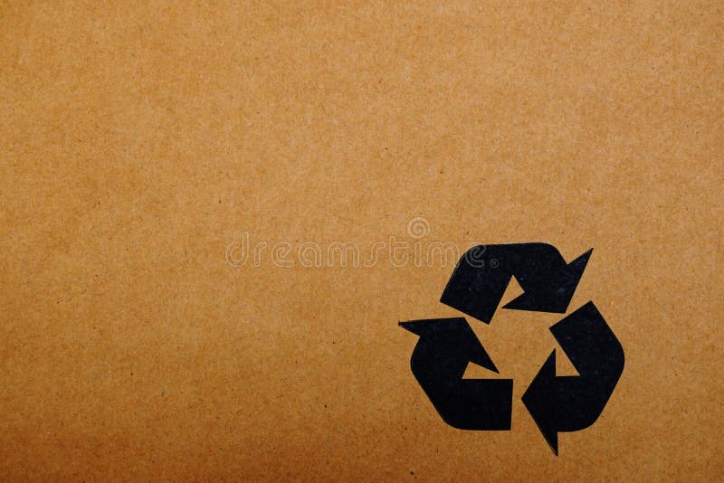 Recycle Symbol on Carton Box Stock Photo - Image of ecological, courier ...