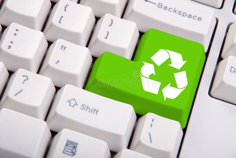 Recycle symbol key stock photo. Image of human, communicate - 32392822
