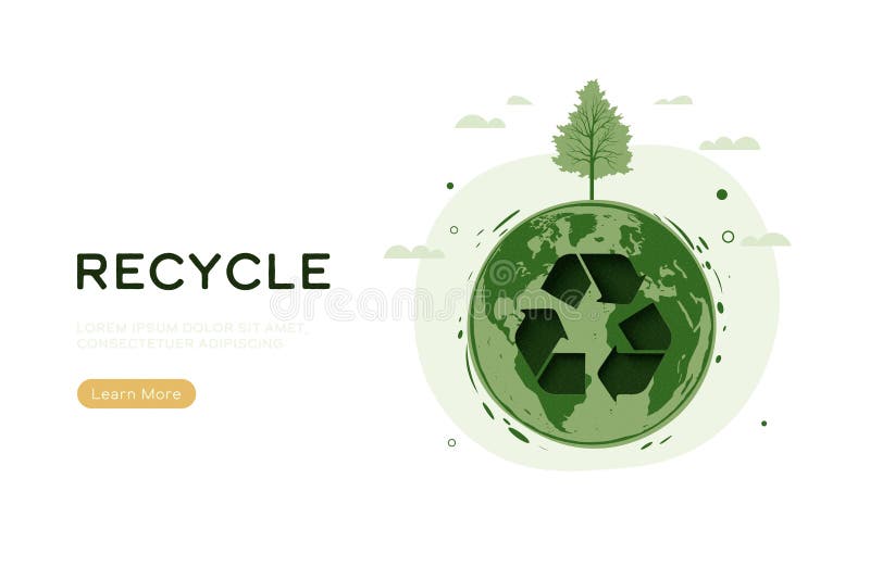 Recycle Symbol the Concept of Green Energy, Ecology and Environment ...