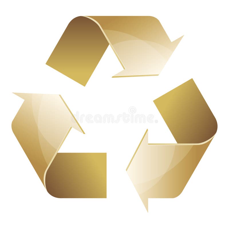 Recycle Symbol of Conservation Green Icon Isolated Stock Vector ...