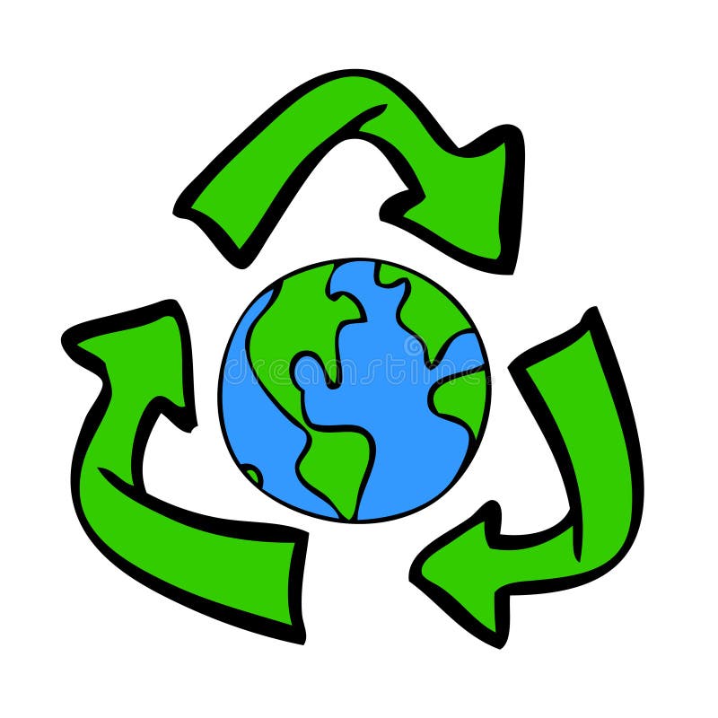 Earth Cartoon Recycle
