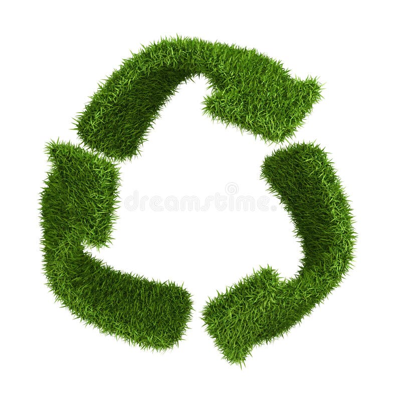Grass recycle symbol stock photo. Image of sign, arrow - 8403908