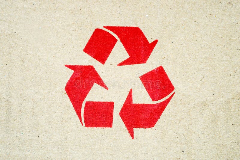 Recycle Symbol on Grunge Brown Paper Stock Image - Image of background ...