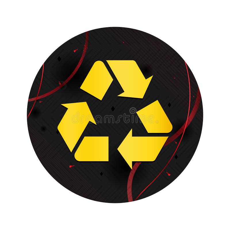 Recycle Symbol Icon Premium Trendy Round Button Set Stock Vector ...