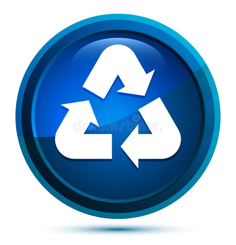 Blue Recycle Symbol stock illustration. Illustration of symbol - 7598047