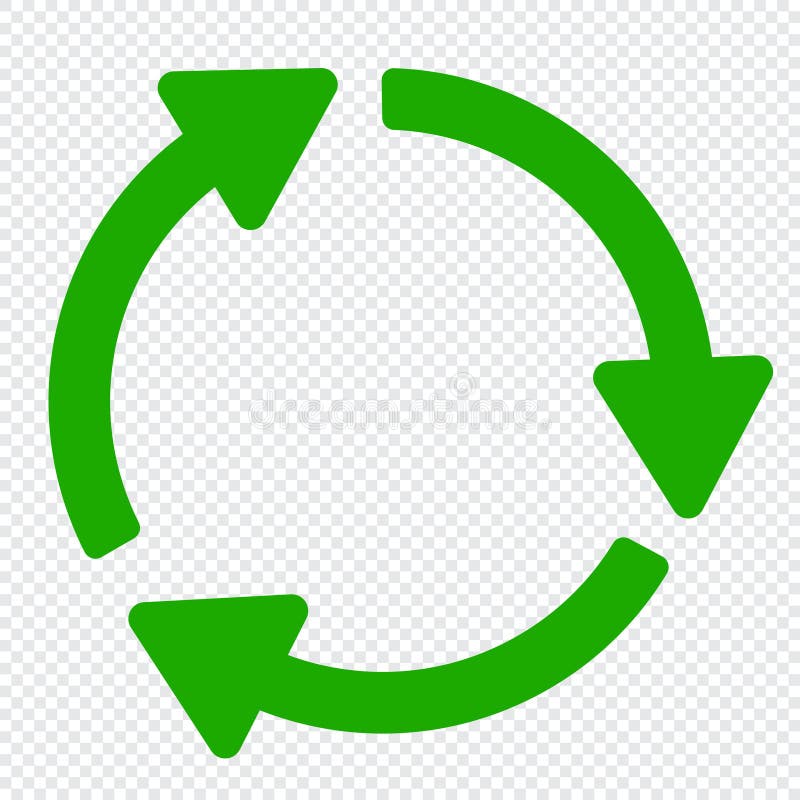 Recycle Symbol Icon. Green Recycle or Recycling Arrows Icon Stock ...