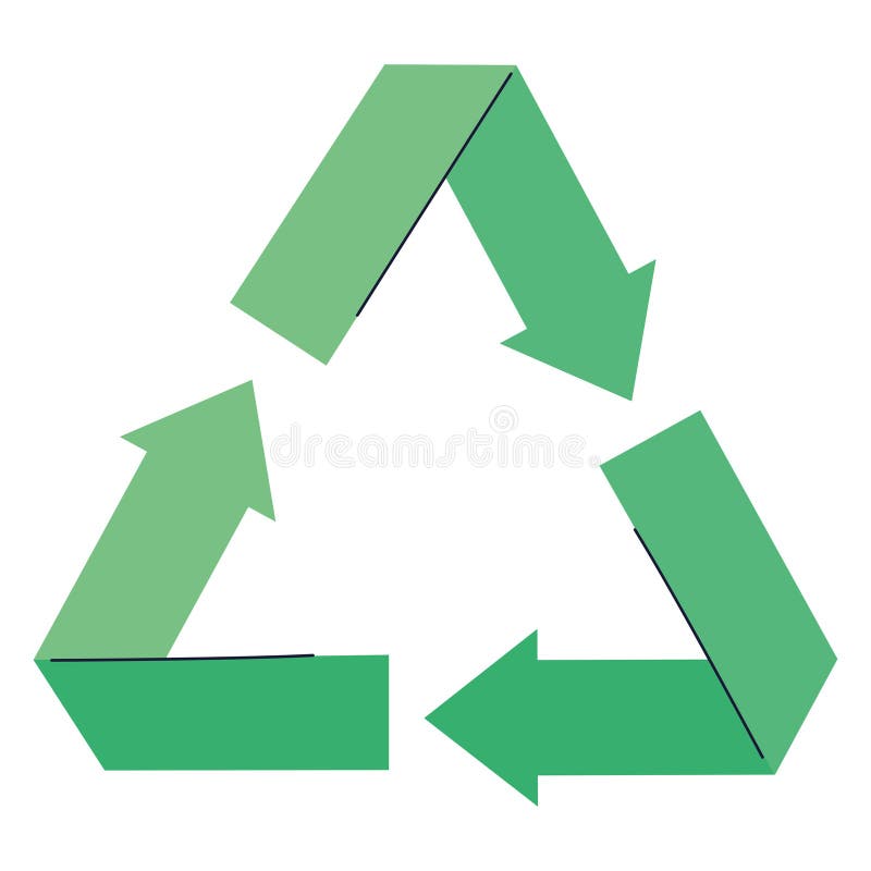 Recycle Symbol Illustration Stock Vector - Illustration of isolated ...