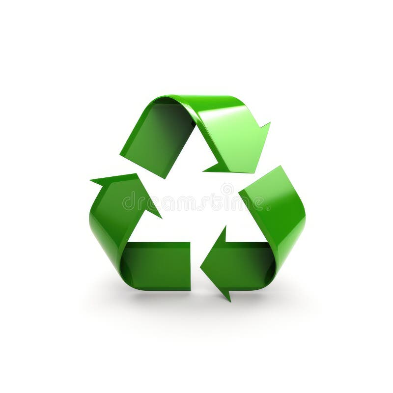 Recycle Symbol with Isolated White Background, . Generative AI Stock ...