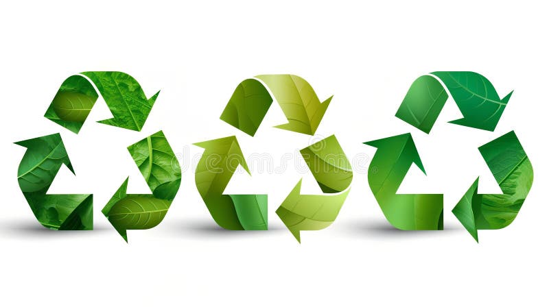 Recycle Symbol Isolated on White Background, Image Ai Generated Stock ...