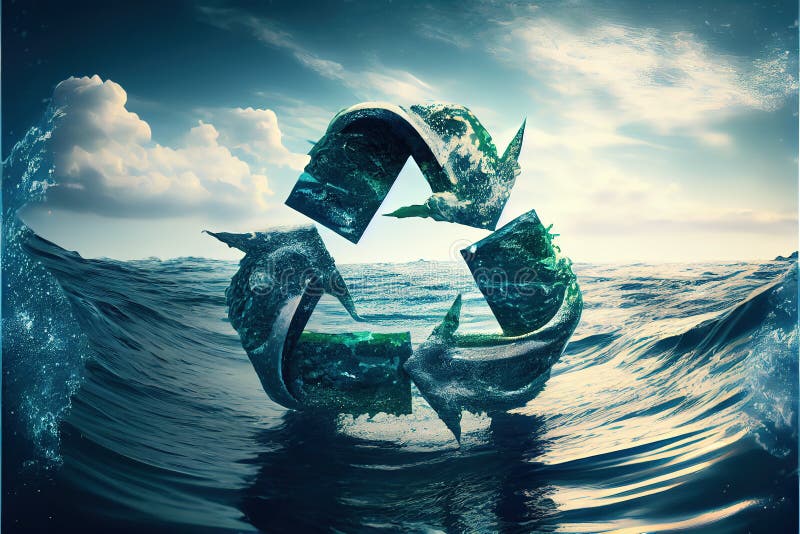Ocean pollution issue stock illustration. Illustration of plastic ...