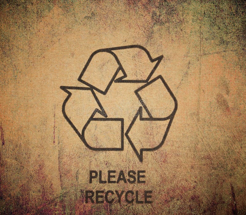 Recycle Symbol on Old Textures Stock Photo - Image of full, paper: 38965156