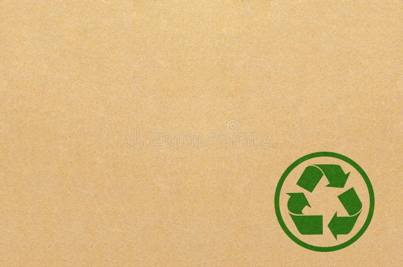 Recycle Symbol Painted on Brown Box Stock Photo - Image of packaging ...