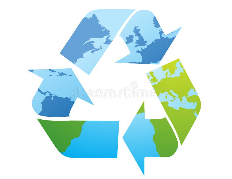 Recycle Symbol-World Map - Free Photo from StockFreeImages