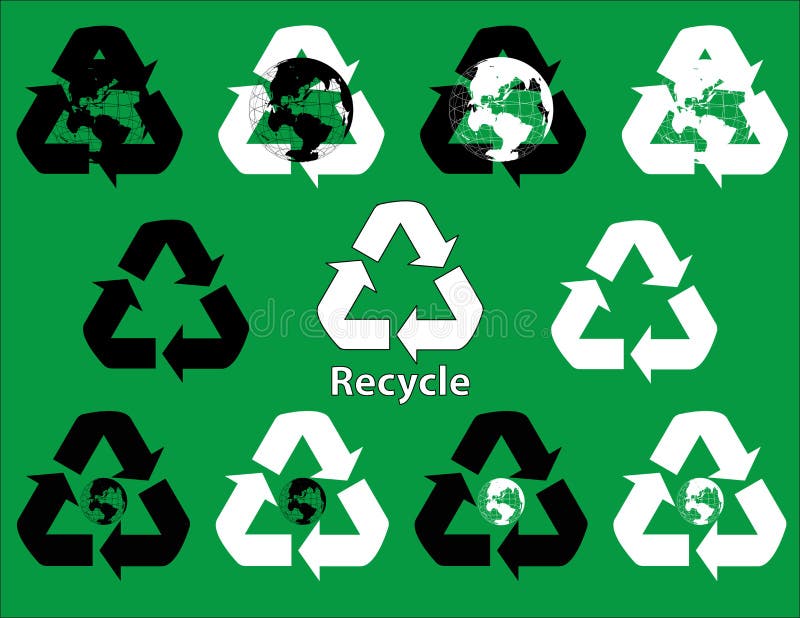 Recycle Symbols stock illustration. Illustration of renewable - 32128167