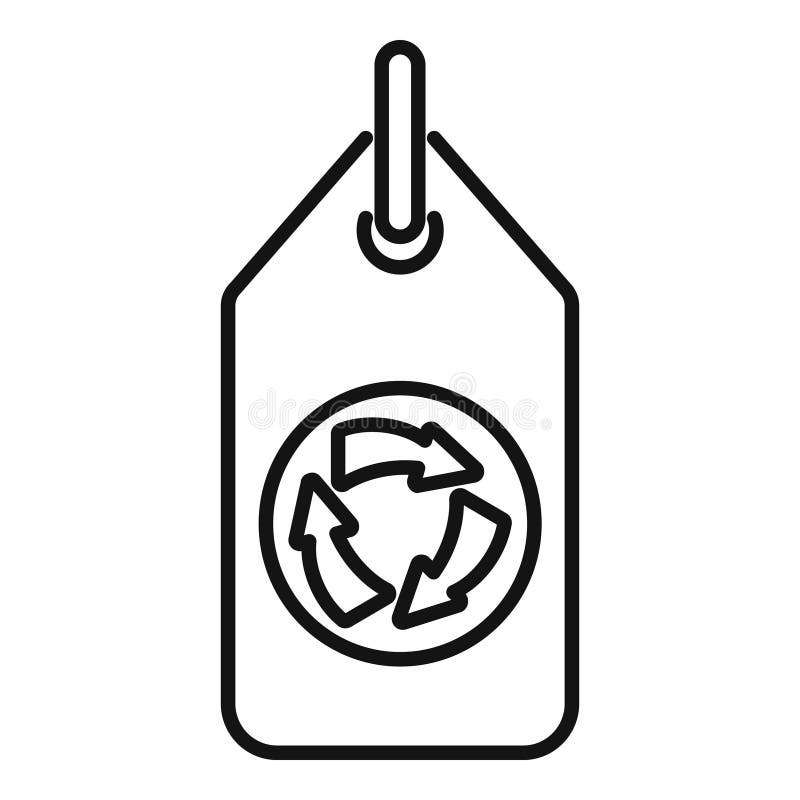Recycle Tag Showing Recycling Symbol with Arrows for Packaging Stock ...