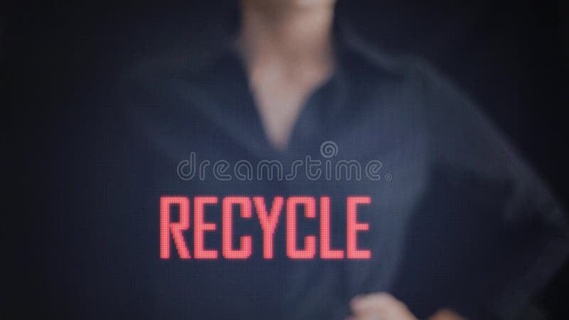 Recycle text hand stock footage. Video of recycle, organic - 48132012