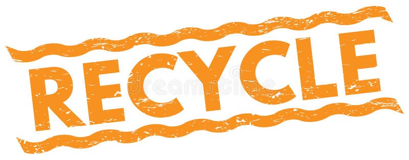RECYCLE Text on Orange Lines Stamp Sign Stock Illustration ...